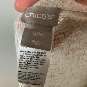 Chico's | Sweaters | Chicos Kimono Sm Oatmeal With Embroidery Linen ...